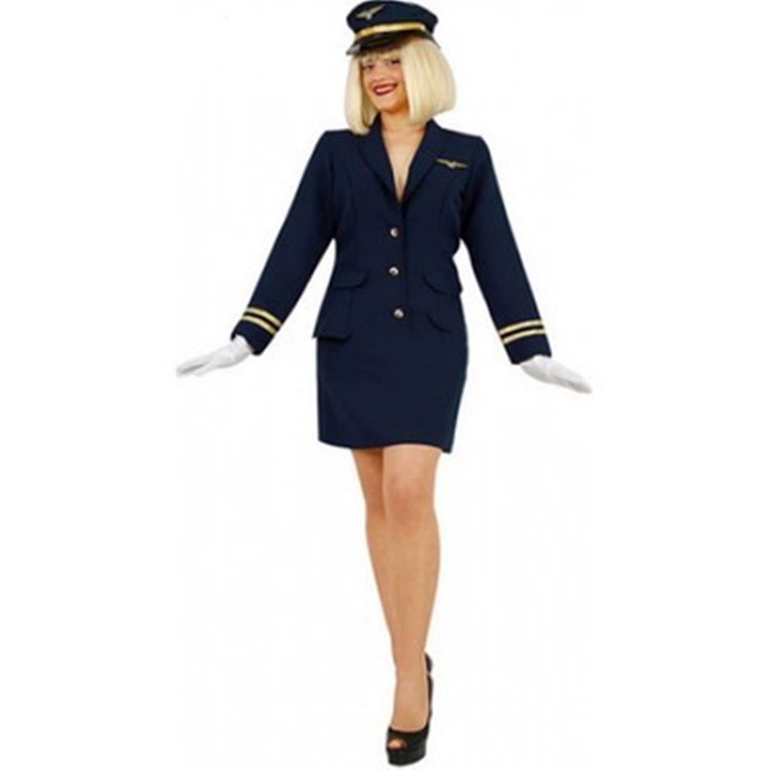 Captain Pilot Costume for Women Captain Pilot Suit Captain - Etsy