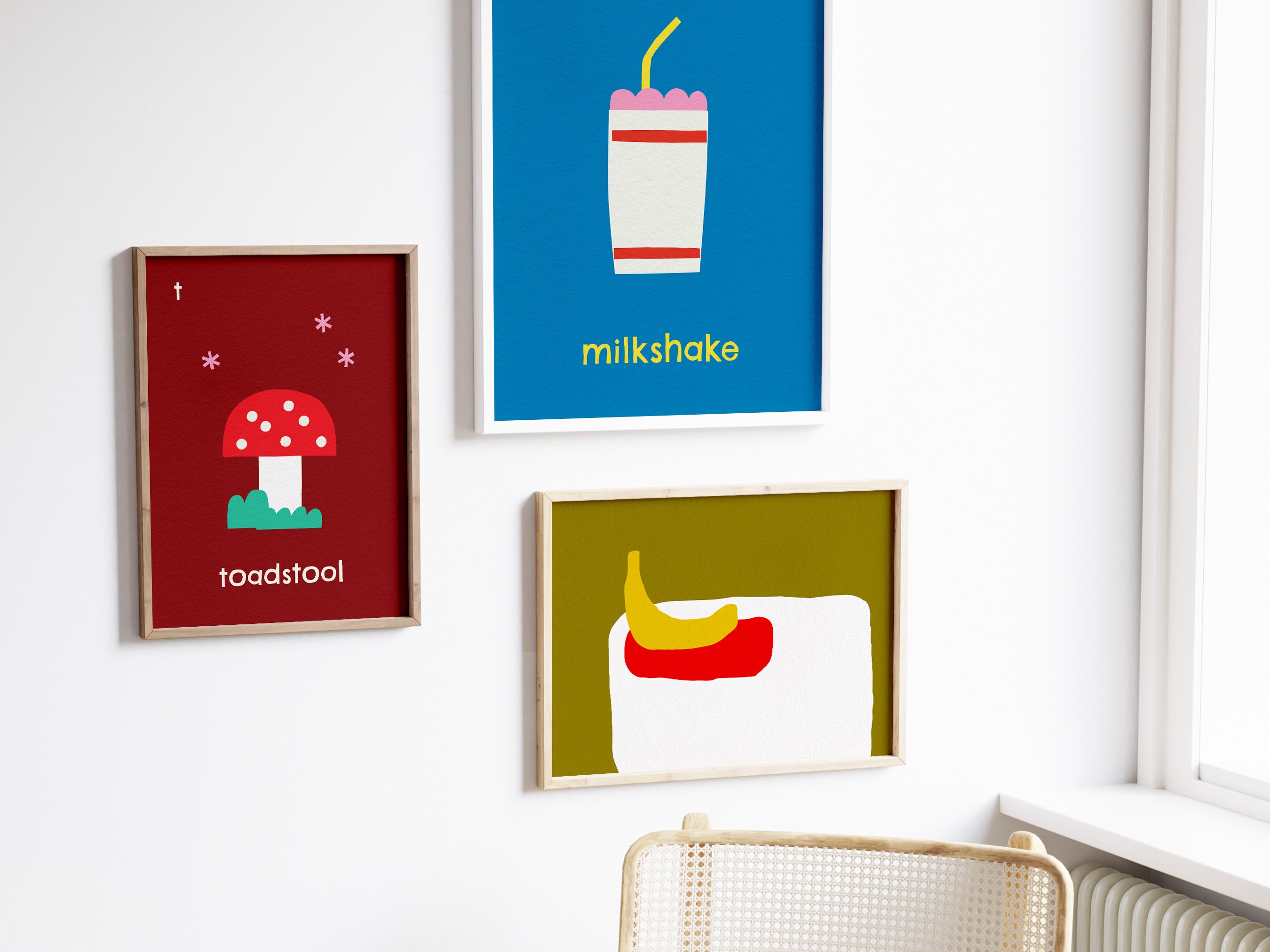 Milkshake Print | for Kids Nursery, Playroom, Bedroom | Modern Kids ...