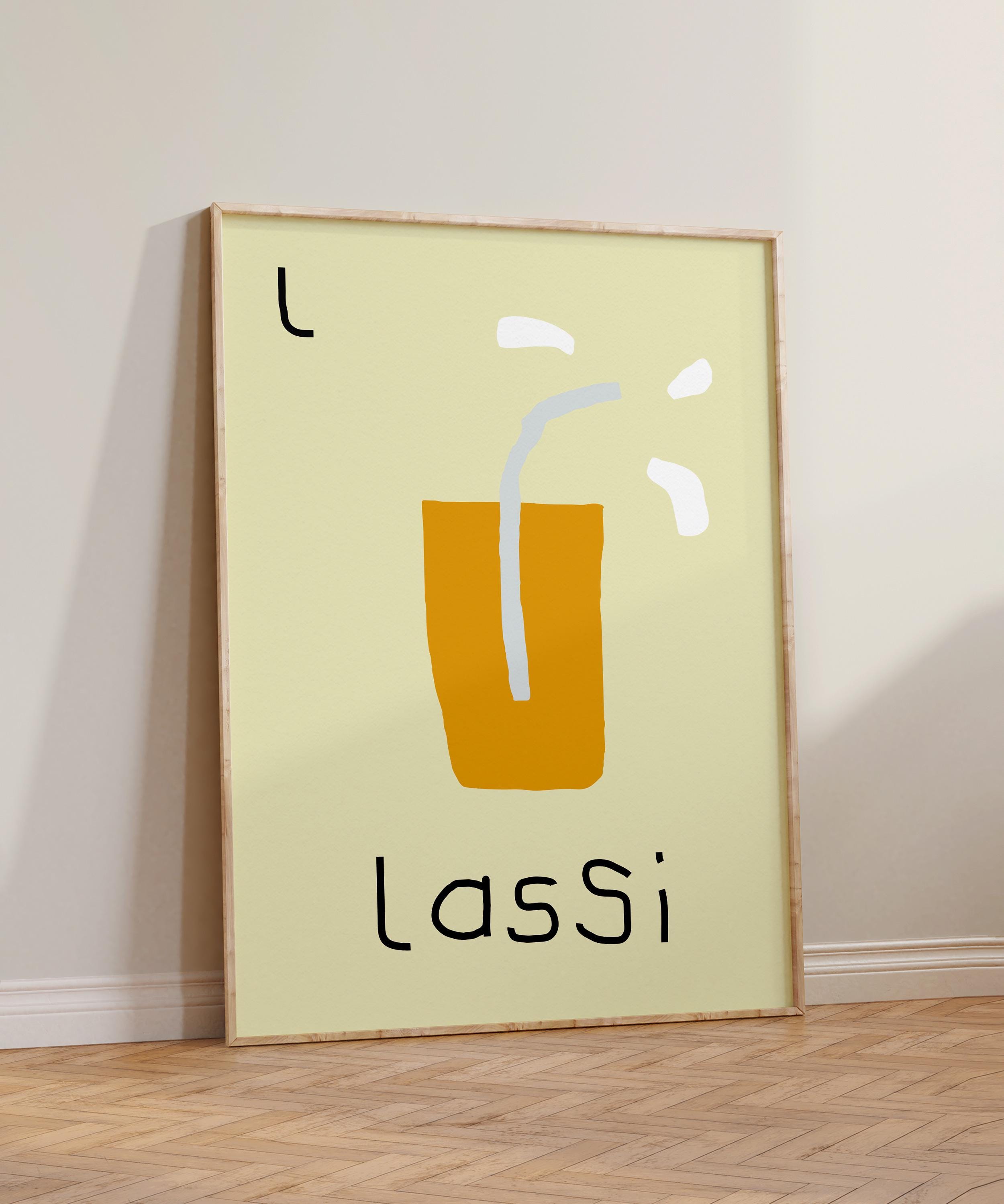 Lassi Print Letter L Poster Art Print for Kids Room Playroom Nursery ...