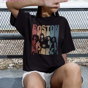 Boston Band Vintage T-shirt, Anniversary Gift for Fans, Boston Tour Shirt, Boston Rock Band ...