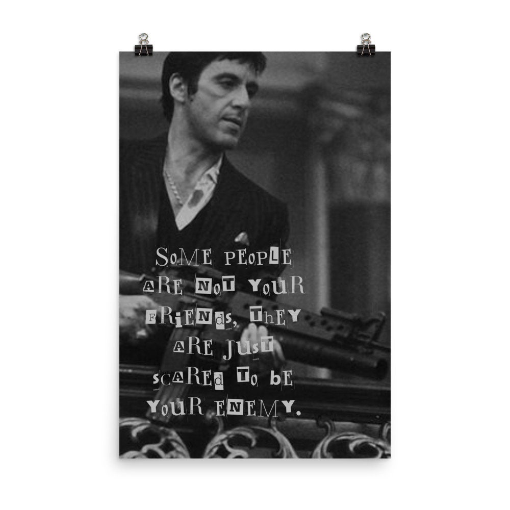 Scarface Tony Montana Motivational Quote Wall Art Wall Décor - Etsy