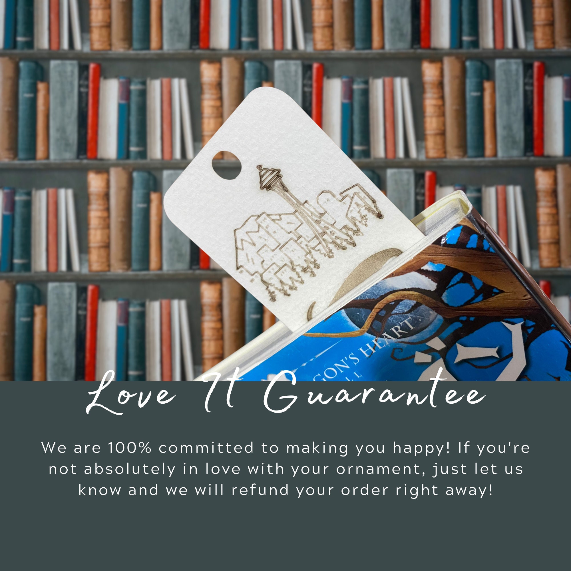 Seattle Skyline Bookmark, Laser Cut and Engraved Gift - Etsy