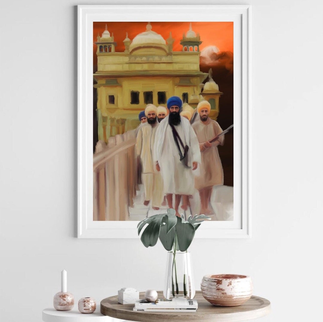 Sant Jarnail Singh Ji Bhindranwale Art Canvas - Etsy