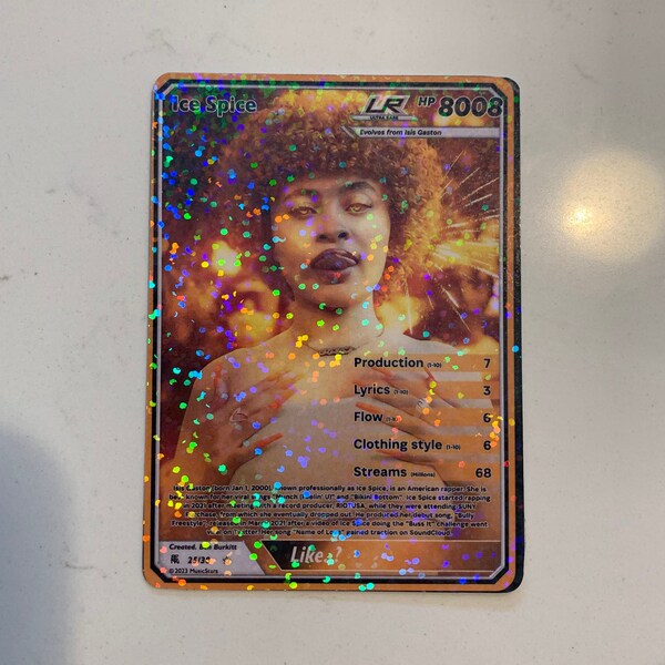 Ice Spice Card - Etsy