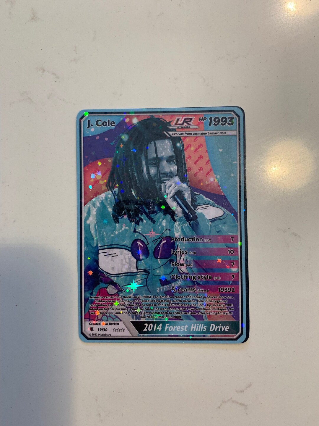 J. Cole Rapper Custom Trading Card 300 GSM 19 of 30 - Etsy