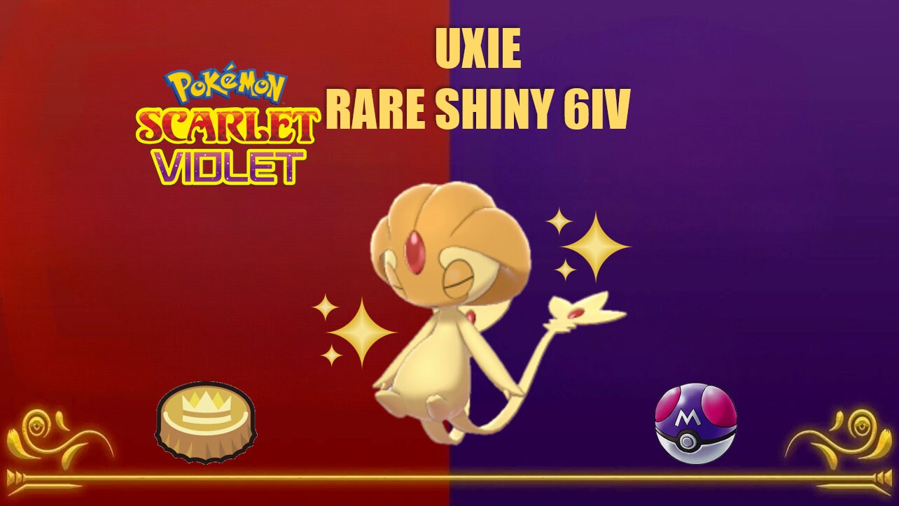 Pokémon Scarlet And Violet Rare Shiny Uxie 6iv Level 100masterball Etsy