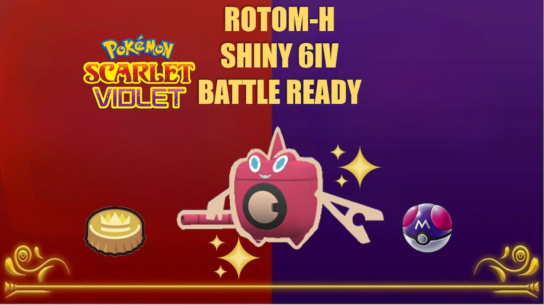 Pokémon Scarlet and Violet/ Rotom wash/ Shiny 6IV / Level 100 ...