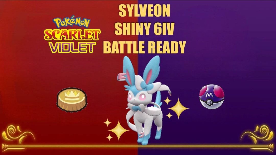 Pokémon Scarlet and Violet/ Sylveon Shiny 6IV / Level 100/masterball/breed/ 100% Legal - Etsy