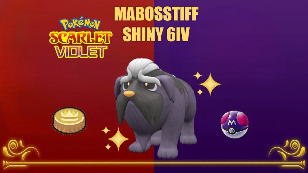 Pokémon Scarlet and Violet/ Mabosstiff/ Shiny 6IV / Level 100/masterball/ 100% Legal - Etsy