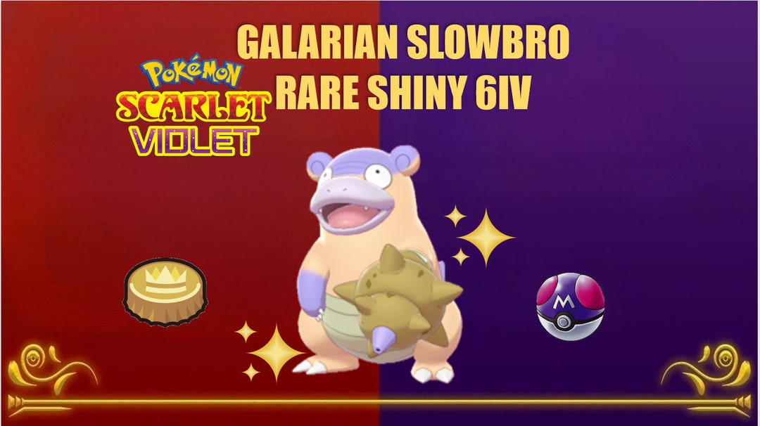 Pokémon Scarlet and Violet/ Rare Slowbro Galarian/ Shiny 6IV / Level 100/masterball/ - Etsy