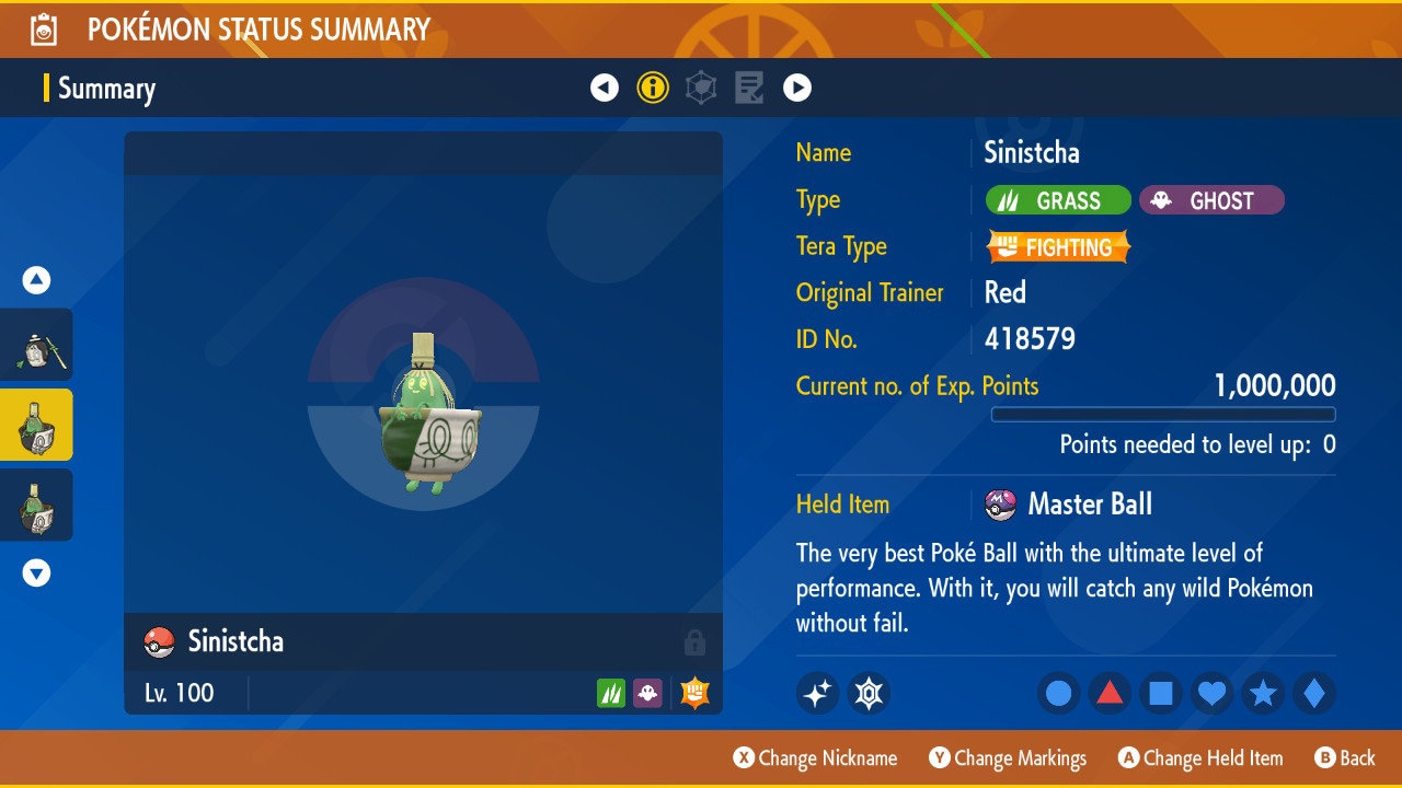 Sinistcha/ Shiny 6IV/ Pokemon Scarlet and Violet/ Competitive Battle ...