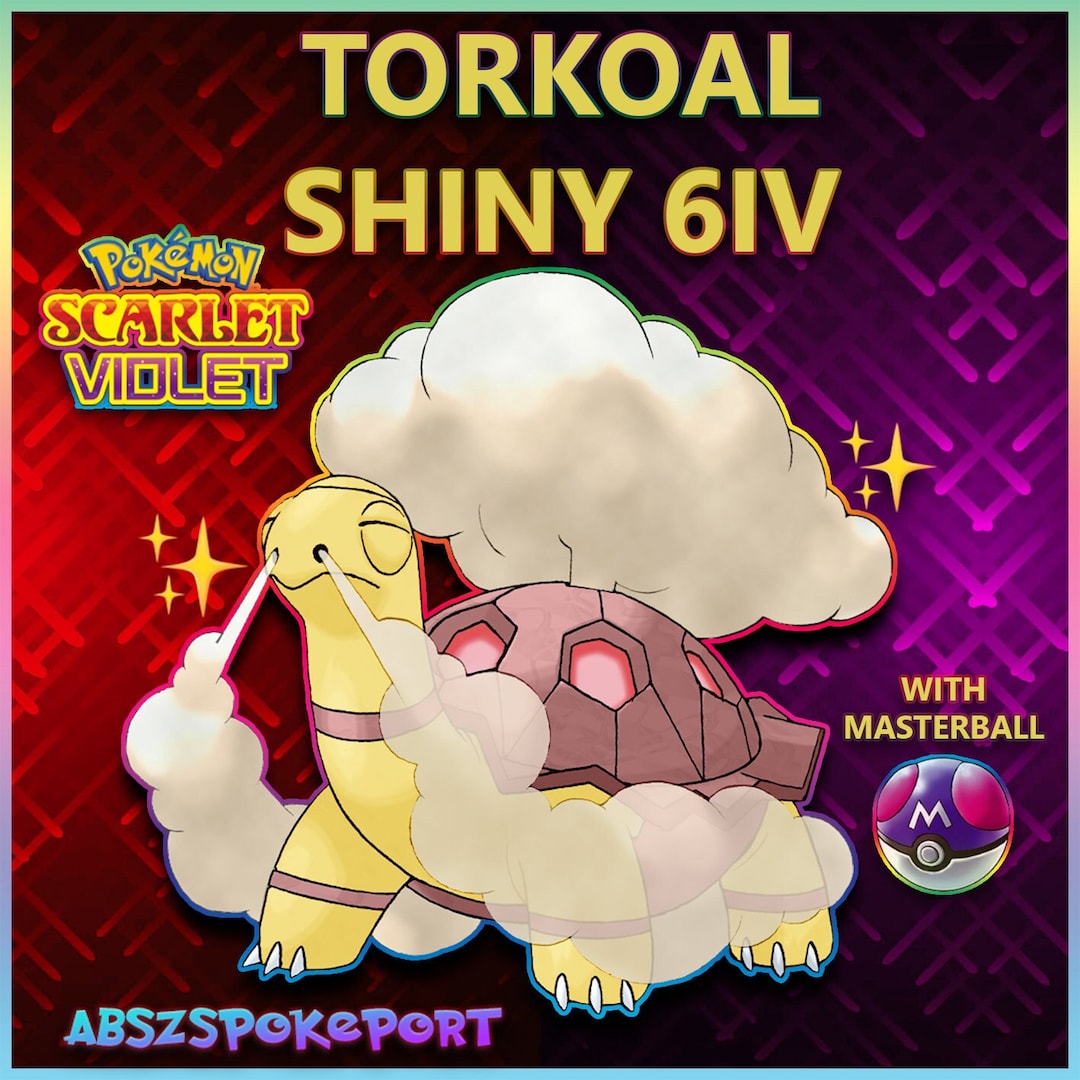 Torkoal/ 6IV Shiny/ Pokemon Scarlet and Violet/ Competitive Battle and ...
