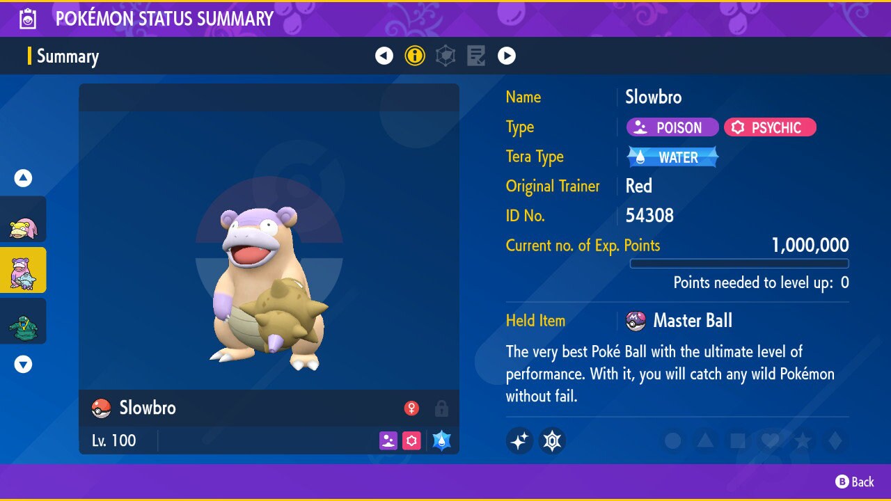 Pokémon Scarlet and Violet/ Rare Slowbro Galarian/ Shiny 6IV / Level ...