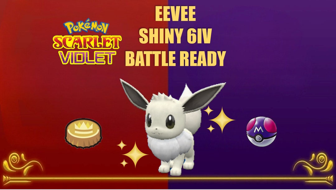 Pokemon Scarlet and Violet/ 6IV Shiny Eevee/ Level 100/masterball/breed/ 100% Legal - Etsy