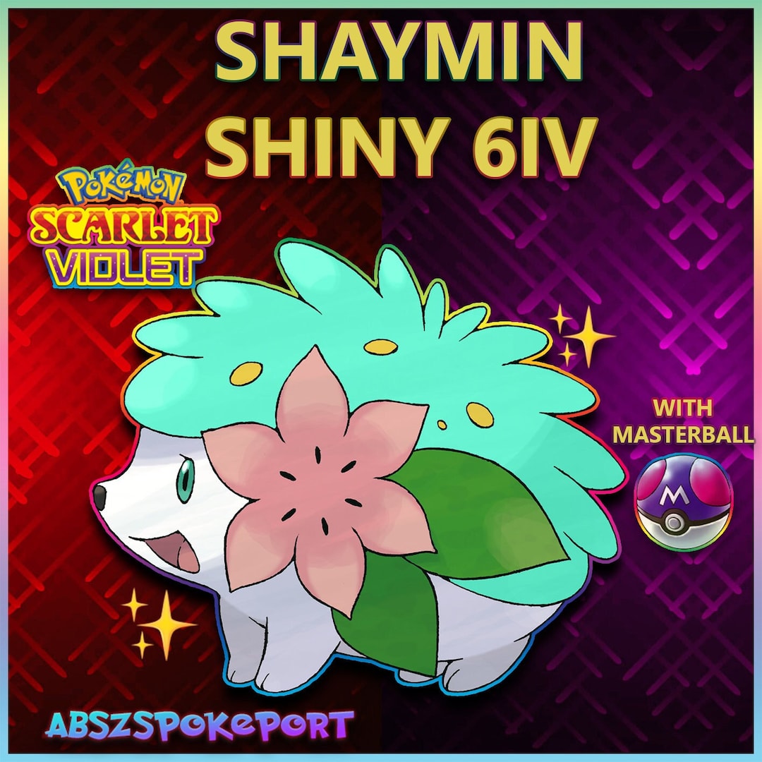 Shaymin/ Shiny 6IV/ Pokemon Scarlet and Violet/ Competitive Battle and Tera Raid Ready/ Level ...