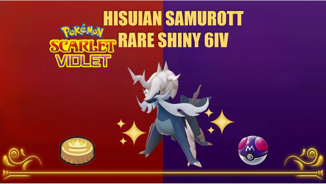 Pokémon Scarlet and Violet/ Rare Samurott Hisuian/ Shiny 6IV / Level 100/masterball/ - Etsy