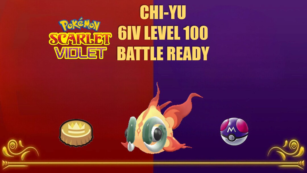 Pokémon Scarlet and Violet/ Chi-yu/6iv / Level 100/masterball/ 100% Legal - Etsy