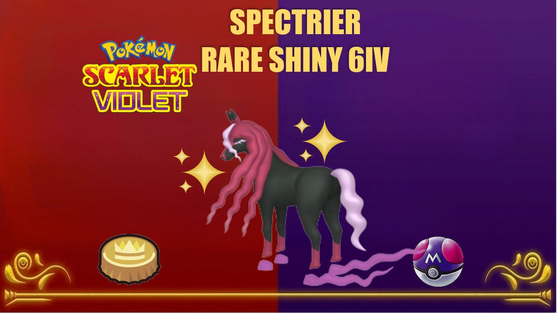 Pokémon Scarlet and Violet/ Rare Shiny Spectrier/ 6IV / Level 100 ...