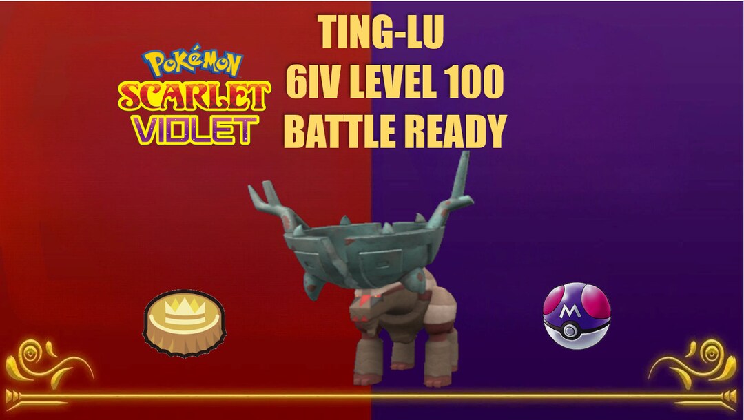 Pokémon Scarlet and Violet/ Ting-lu/6iv / Level 100/masterball/ 100% Legal - Etsy