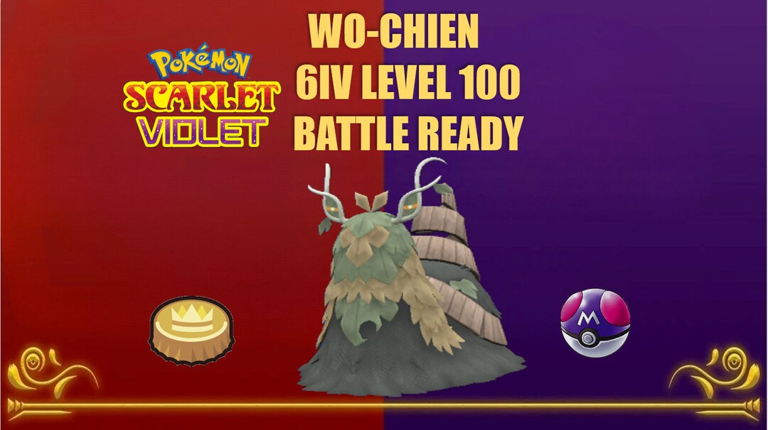 Pokémon Scarlet and Violet/ Wo-chien/6iv / Level 100/masterball/ 100% Legal - Etsy