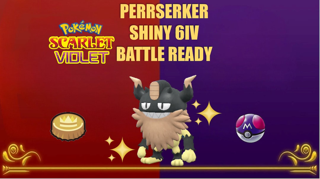 Pokémon Scarlet and Violet/ Perrserker/ Shiny 6IV / Level - Etsy