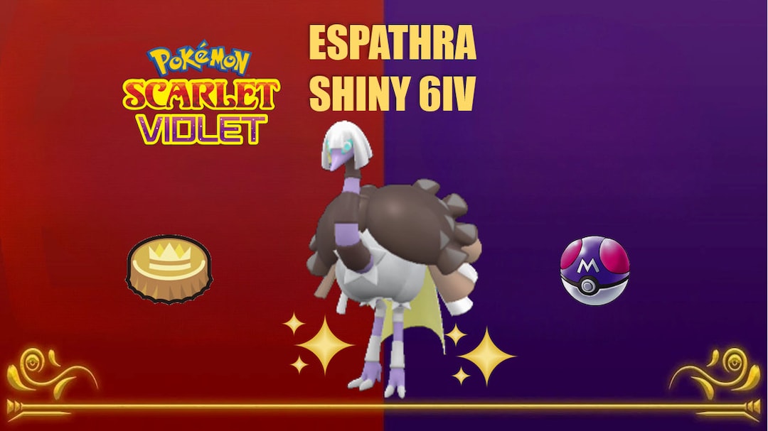 Pokémon Scarlet and Violet/ Espathra/ Shiny 6IV / Level 100/masterball/ 100% Legal - Etsy
