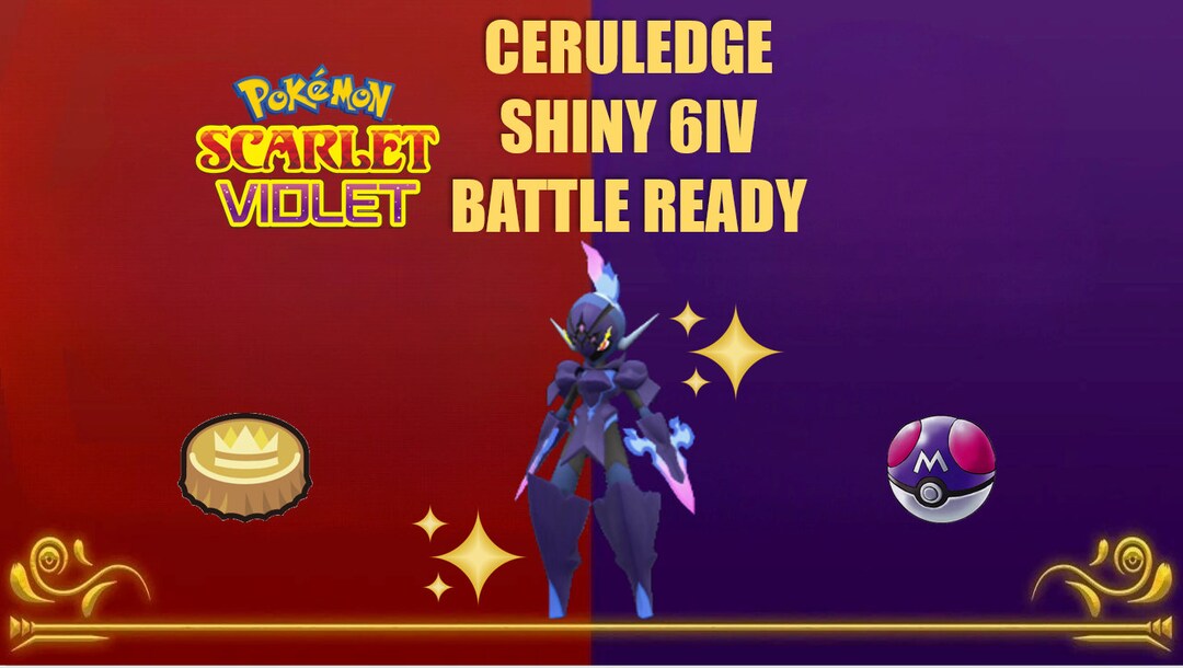 Pokémon Scarlet and Violet/ Ceruledge/ Shiny 6IV / Level 100/masterball/ 100% Legal - Etsy