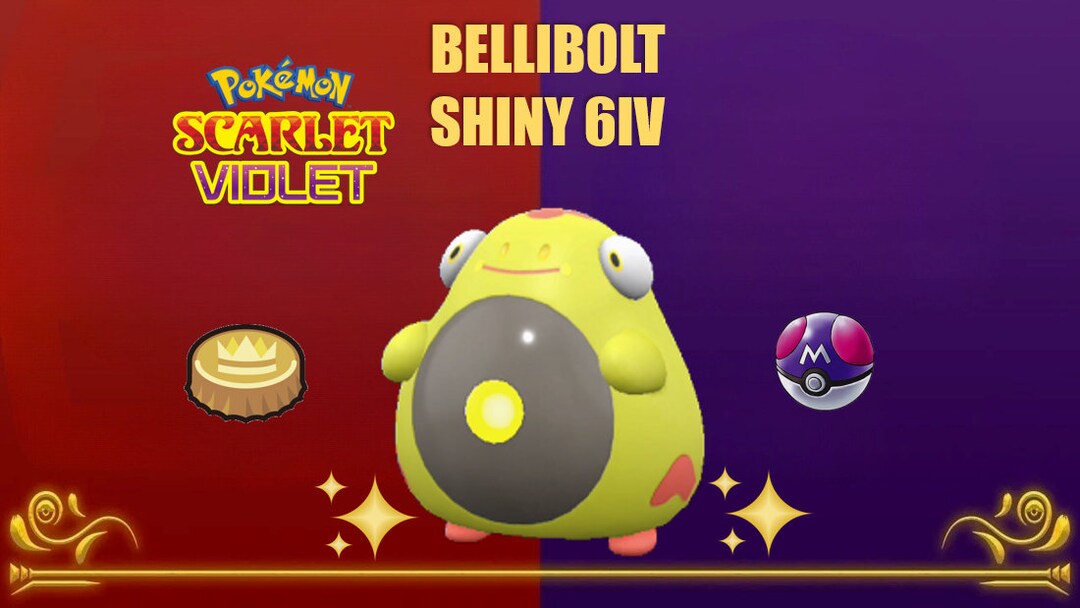 Pokémon Scarlet and Violet/ Bellibolt/ Shiny 6IV / Level 100/masterball ...