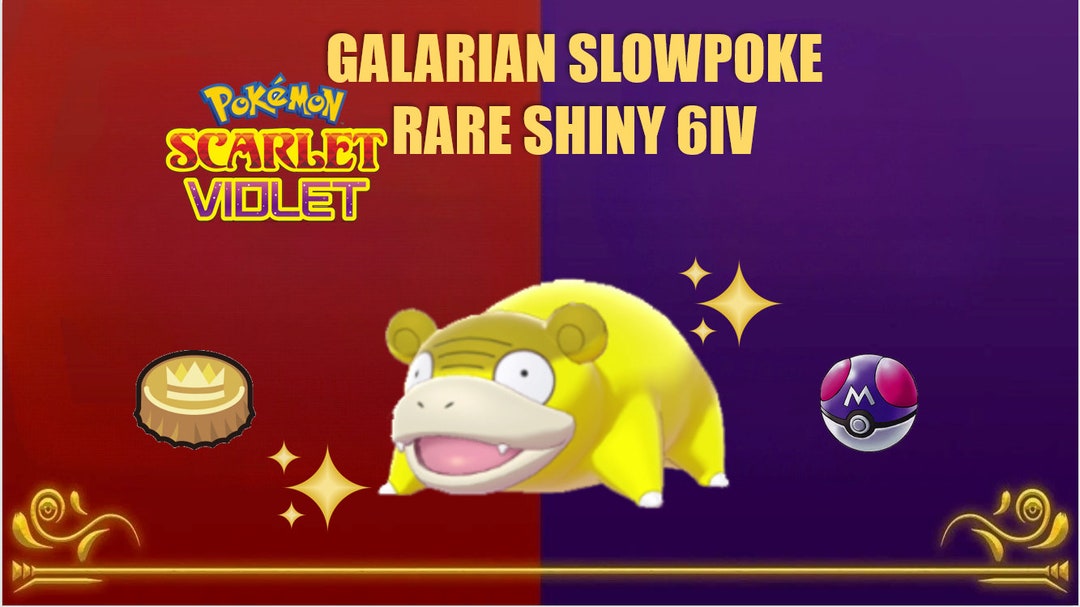 Pokémon Scarlet and Violet/ Rare Slowpoke Galarian/ Shiny 6IV / Level 100/masterball/ - Etsy