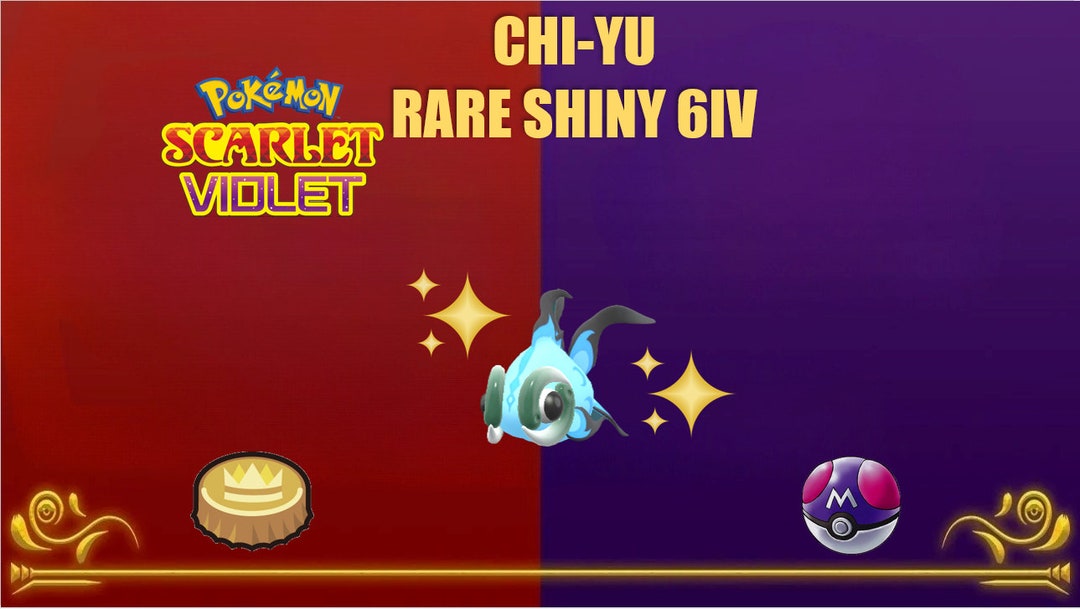 Pokémon Scarlet and Violet/ Rare Shiny Chi-yu/ 6IV / Level 100/masterball/ - Etsy