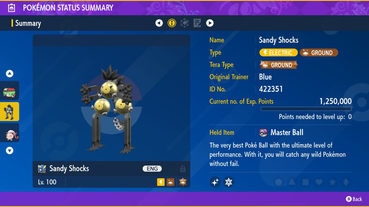 Pokémon Scarlet and Violet/ Sandy Shocks Shiny 6IV / Level - Etsy