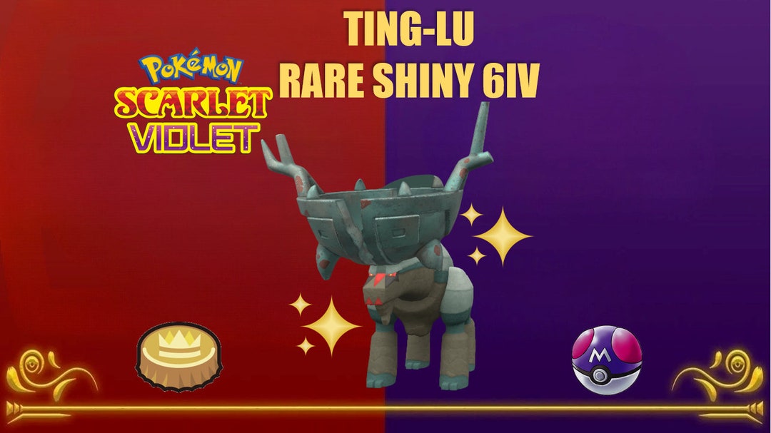 Pokémon Scarlet and Violet/ Rare Shiny Ting-lu/ 6IV / Level 100/masterball/ - Etsy