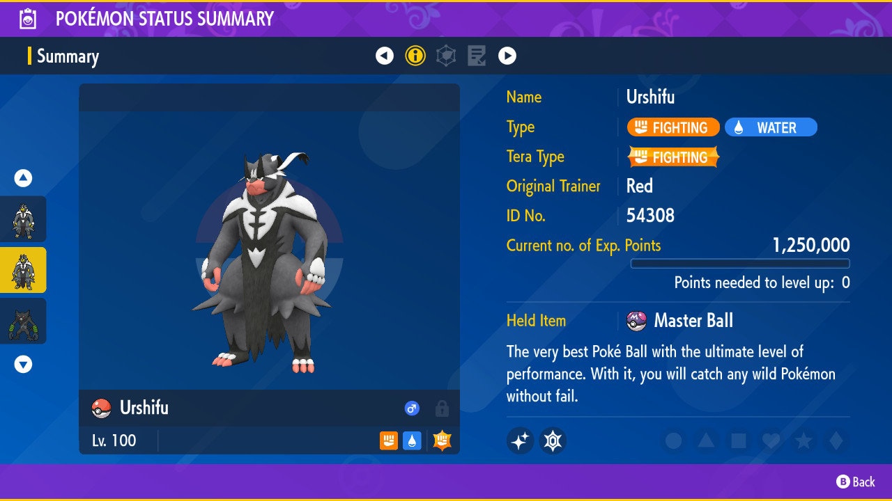 Pokémon Scarlet and Violet/ Rare Shiny Urshifu rapid Strike/ 6IV / Level 100/masterball/ - Etsy