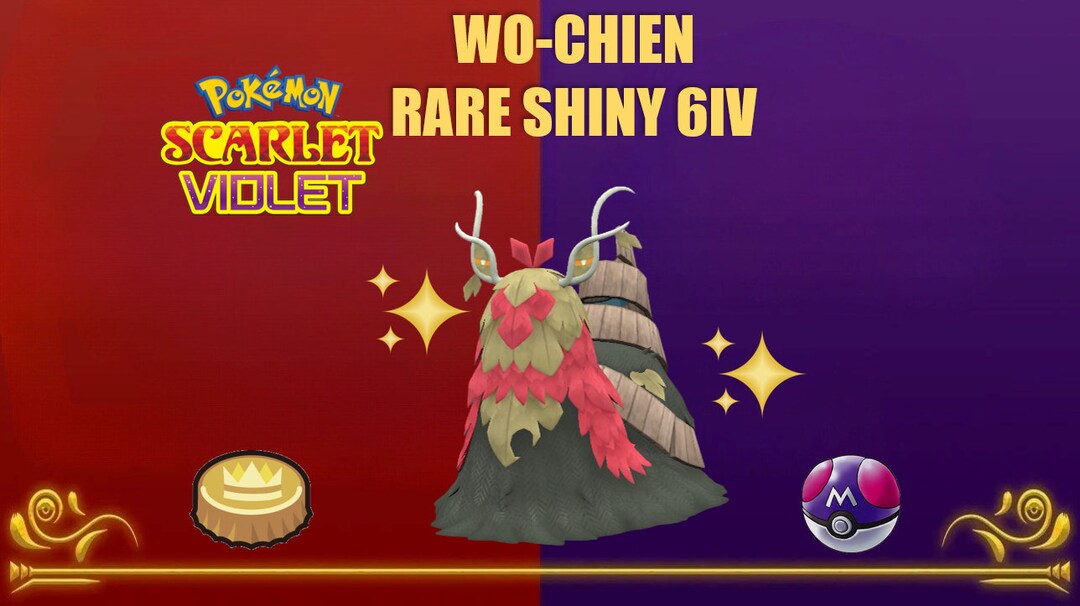 Pokémon Scarlet and Violet/ Rare Shiny Wo-chien/ 6IV / Level 100 ...