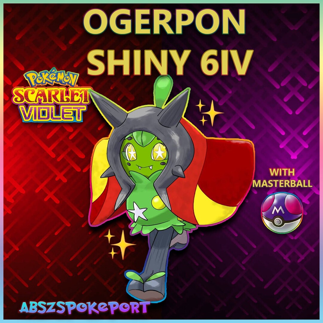 Pokémon Scarlet and Violet/ Rare Shiny Ogerpon Hearthflame Mask/ 6IV ...