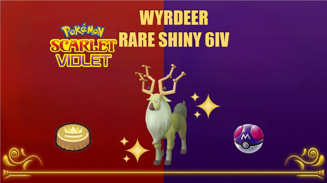 Pokémon Scarlet and Violet/ Rare Wyrdeer/ Shiny 6IV / Level 100/masterball/ - Etsy
