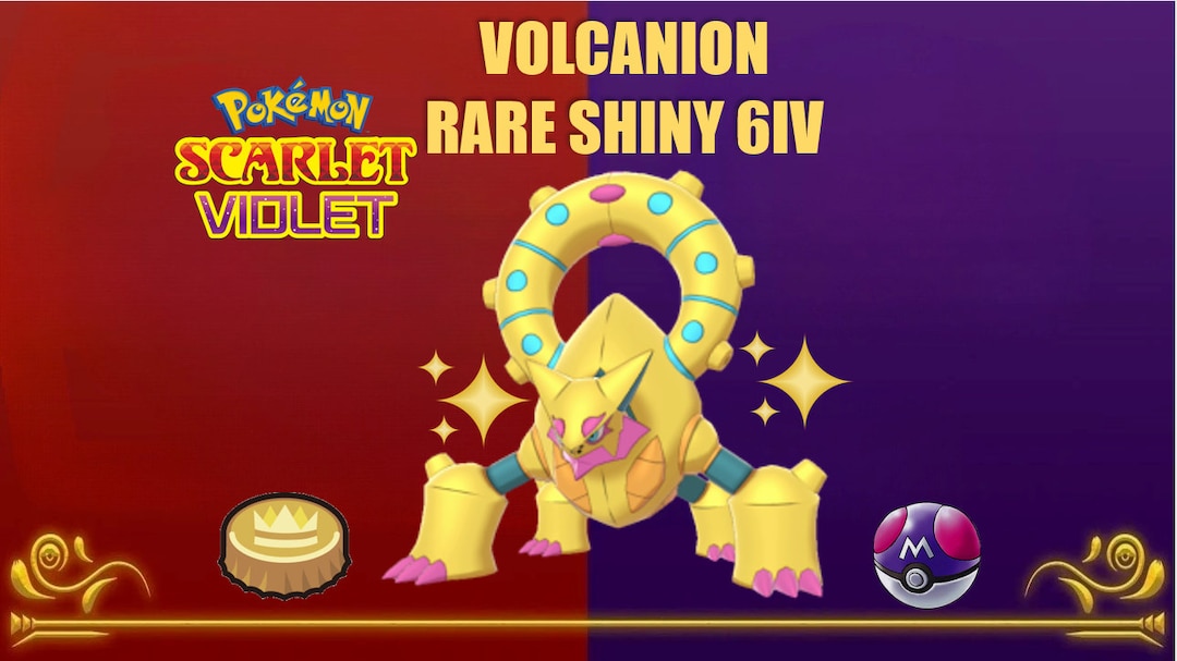 Pokémon Scarlet and Violet/ Rare Shiny Volcanion/ 6IV / Level 100/masterball/ - Etsy