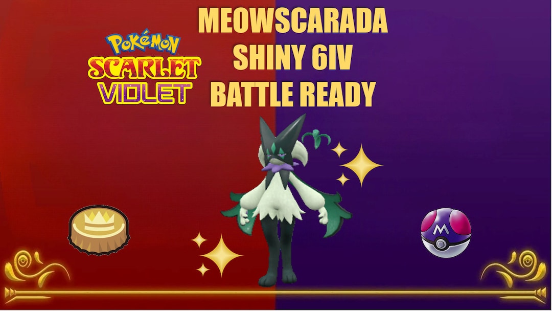 Pokémon Scarlet and Violet/ Meowscarada/ Shiny 6IV / Level - Etsy