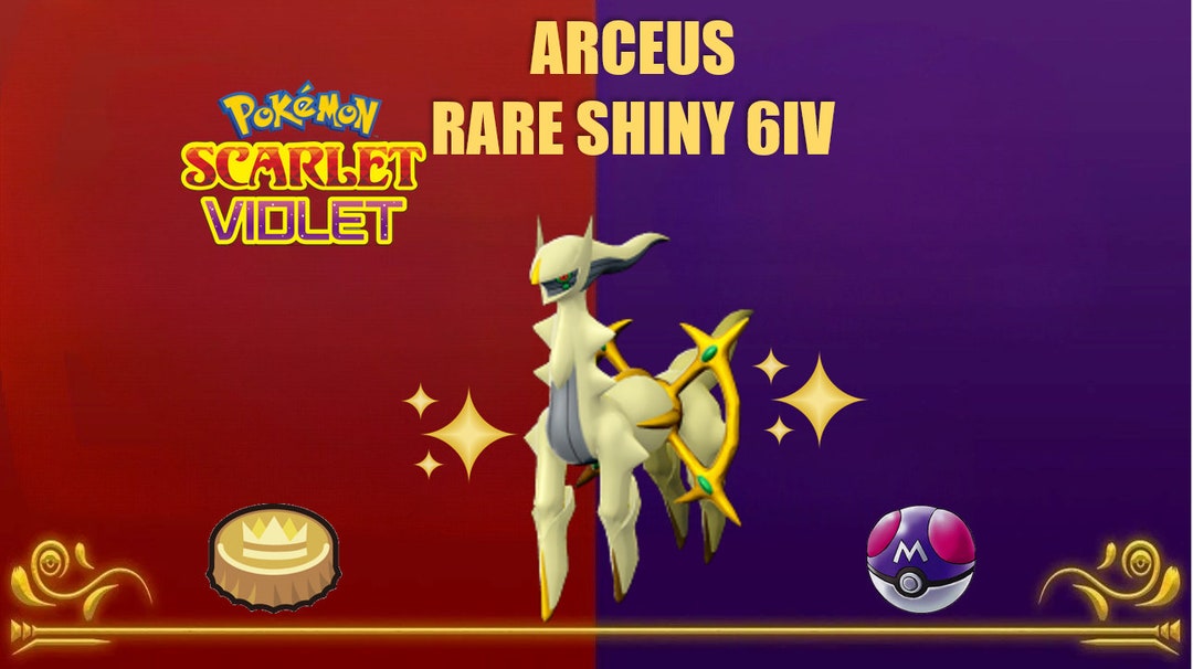 Pokémon Scarlet and Violet/ Rare Shiny Arceus/ 6IV / Level 100/masterball/ - Etsy