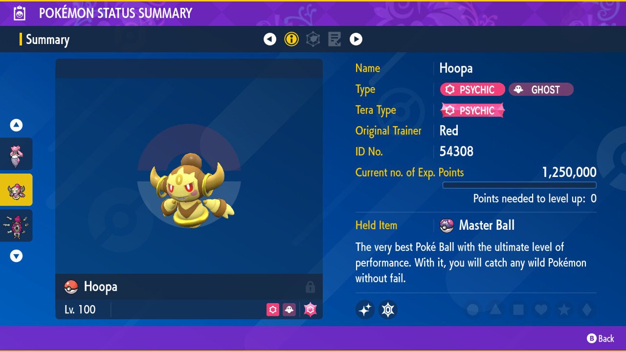 Pokémon Scarlet and Violet/ Rare Shiny Hoopa/ 6IV / Level 100/masterball/ - Etsy