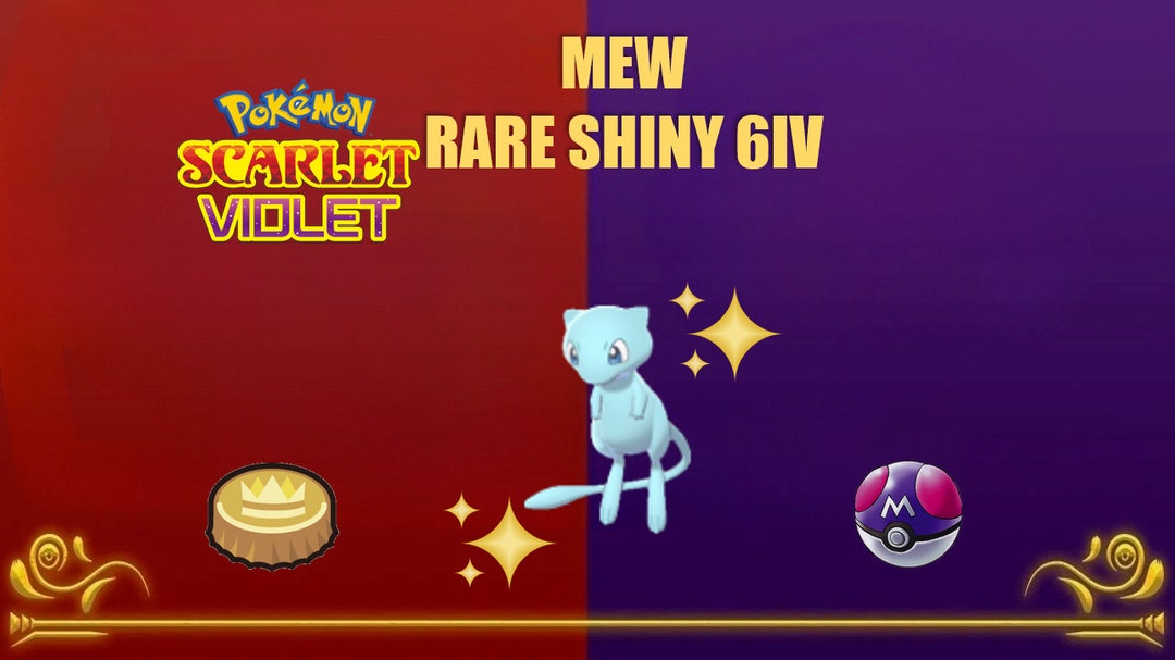 Pokémon Scarlet and Violet/ Rare Shiny Mew/ 6IV / Level 100/masterball - Etsy