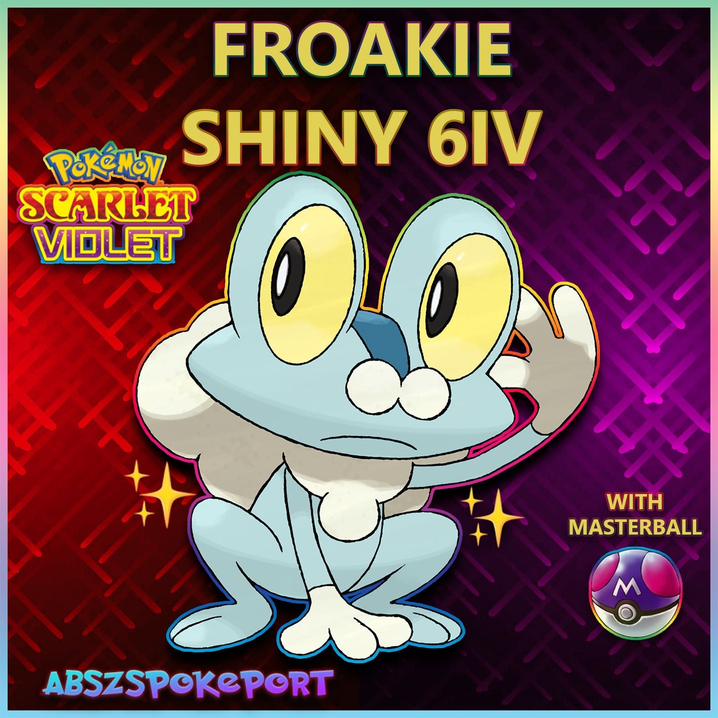 Froakie/ 6IV Shiny/ Pokemon Scarlet and Violet/ Ready to Raise/ Level 1 ...