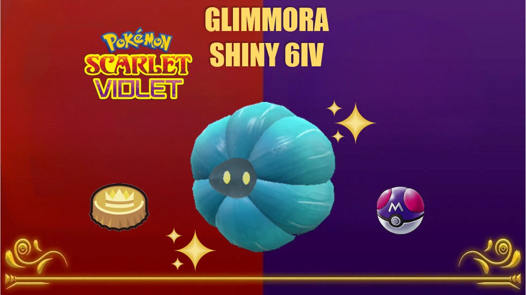 Pokémon Scarlet and Violet/ Glimmora/ Shiny 6IV / Level 100/masterball/ 100% Legal - Etsy