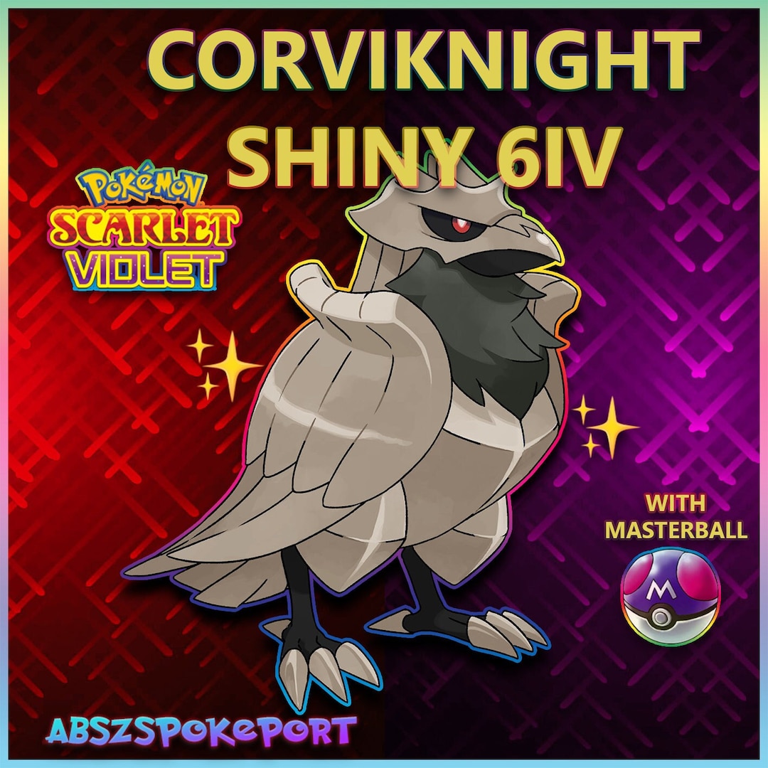 Corviknight/ 6IV Shiny/ Pokemon Scarlet and Violet/ Competitive Battle ...