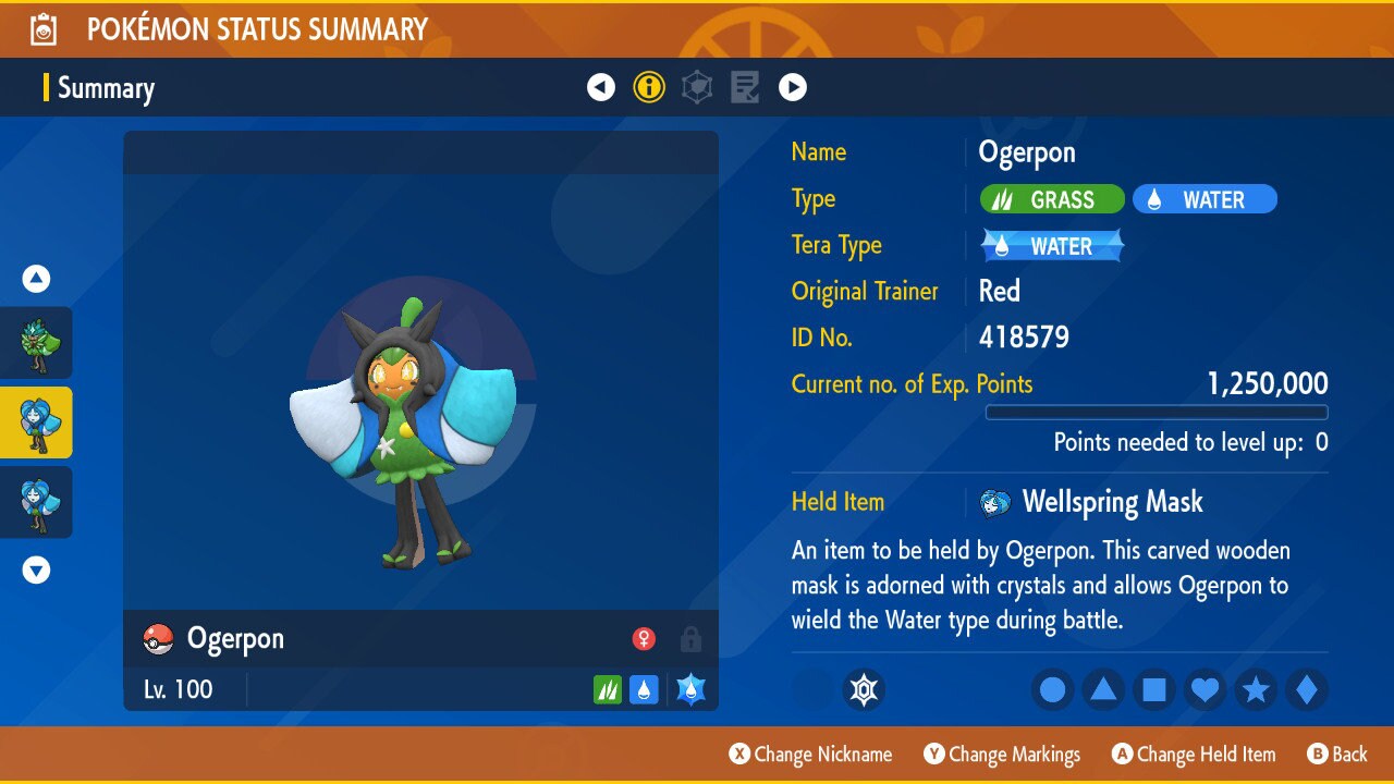 Ogerpon All 4 Forms/ Pokémon Scarlet and Violet/ Level 100 - Etsy