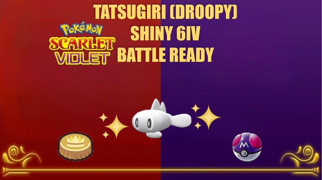 Pokémon Scarlet and Violet/ Tatsugiri droopy/ Shiny 6IV / Level 100/masterball/ 100% Legal - Etsy