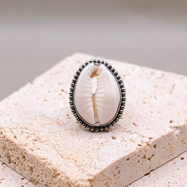Cowrie Shell Ring - Etsy