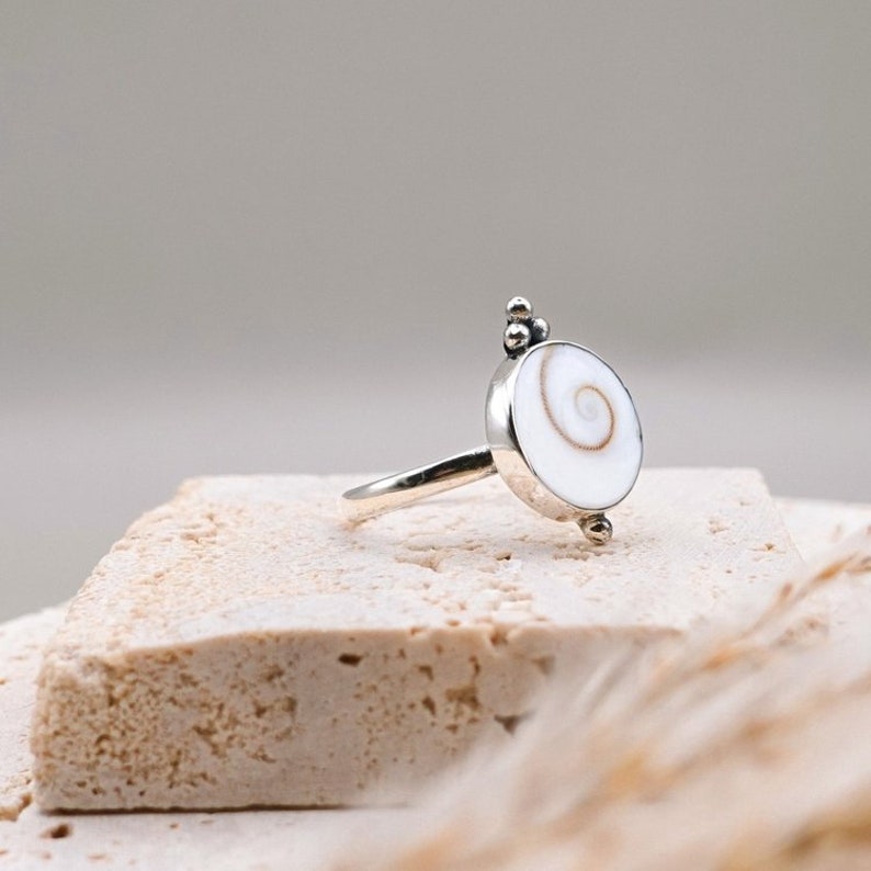 Boho Shiva Shell Ring | Handcrafted Bohemian Sterling Silver Jewelry ...