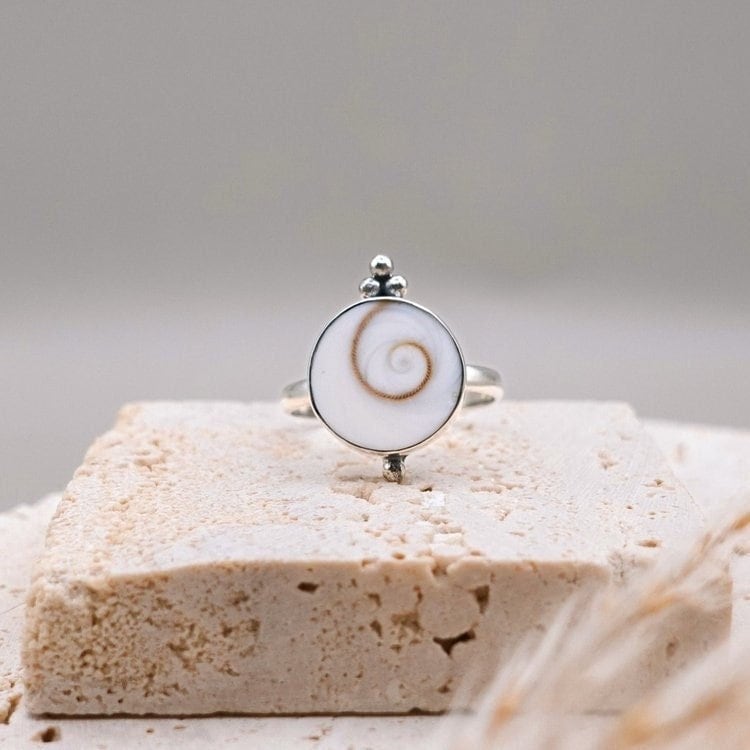 Boho Shiva Shell Ring | Handcrafted Bohemian Sterling Silver Jewelry ...