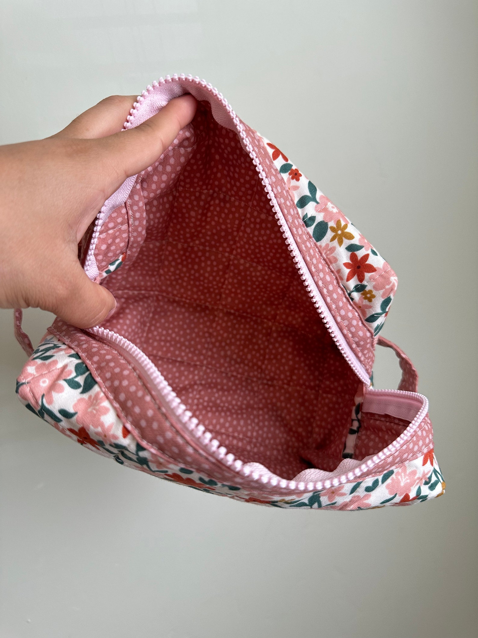 Quilted Holland Pouch (large) // Quilted Pouch // Toiletry Bag // Large ...